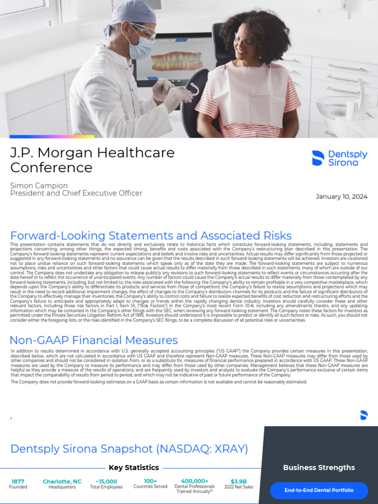 2024 - JPM Healthcare Conference - XRAY - VFF | PDF