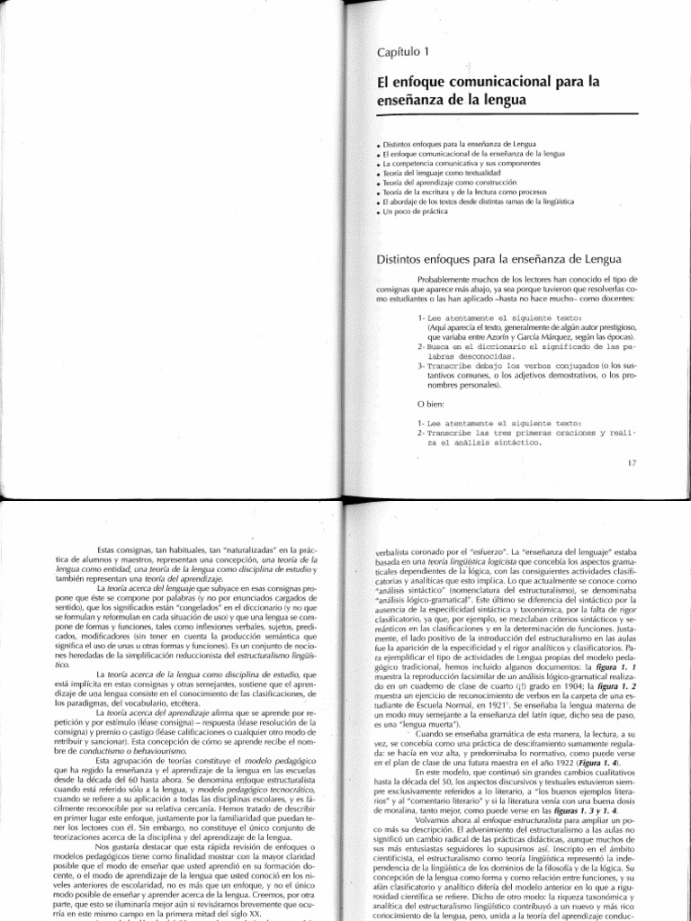 El enfoque comunicacional para la enseñanza de la lengua Marta Marín | PDF