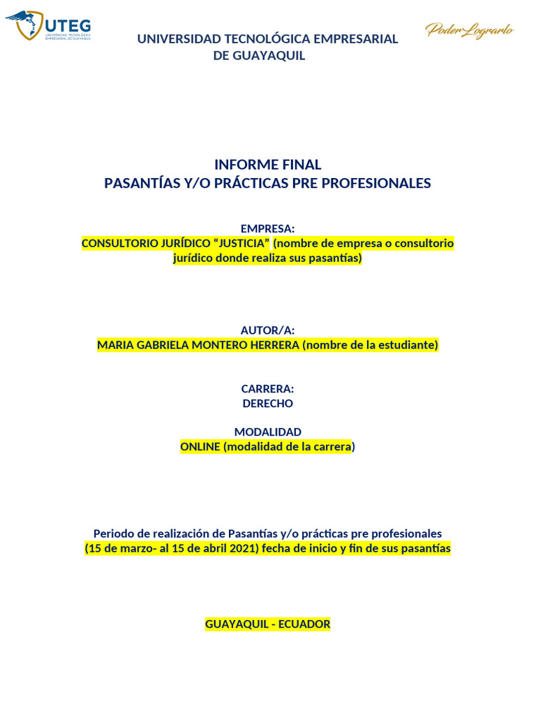 Informe Final Guía | PDF
