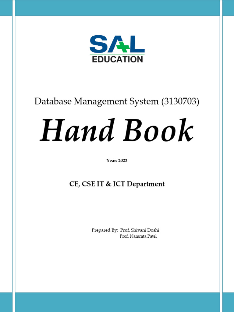 10.DBMS Handbook 2024-2025 | PDF