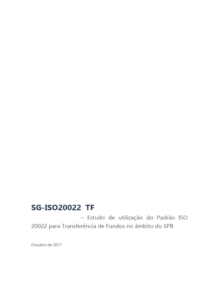 Documento Final SG ISO20022-TF | PDF