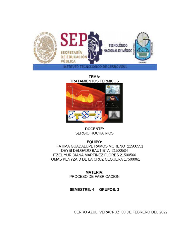 UNIDAD 2 TRATAMIENTOS TERMICOS | PDF