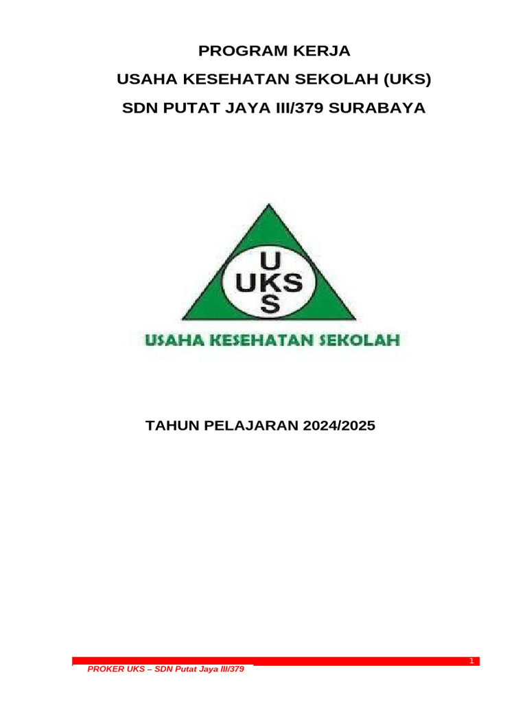 Program Kerja UKS TA. 2024-2025 | PDF