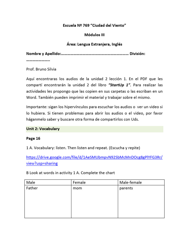 Unit 2 Vocabulary Pages 16-17 | PDF | Semantics | Languages