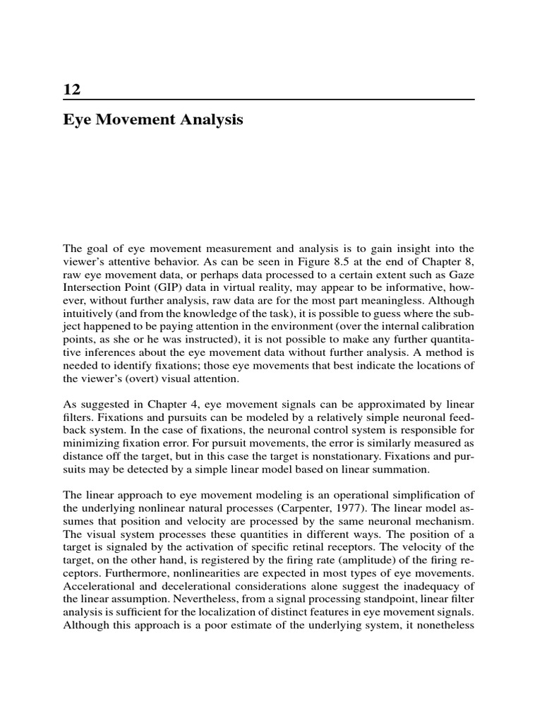 Eye Movement Analysis | PDF