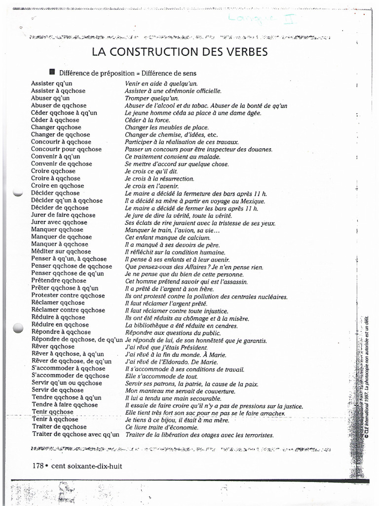 La Construction Des Verbes - 1 | PDF
