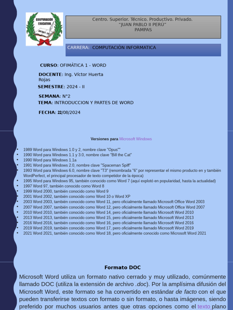 Clase 2 de OFIMÁTICA | PDF