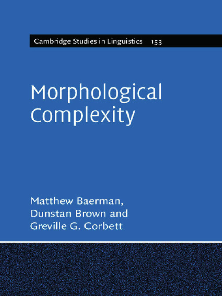 Morphological Complexity Compress | PDF