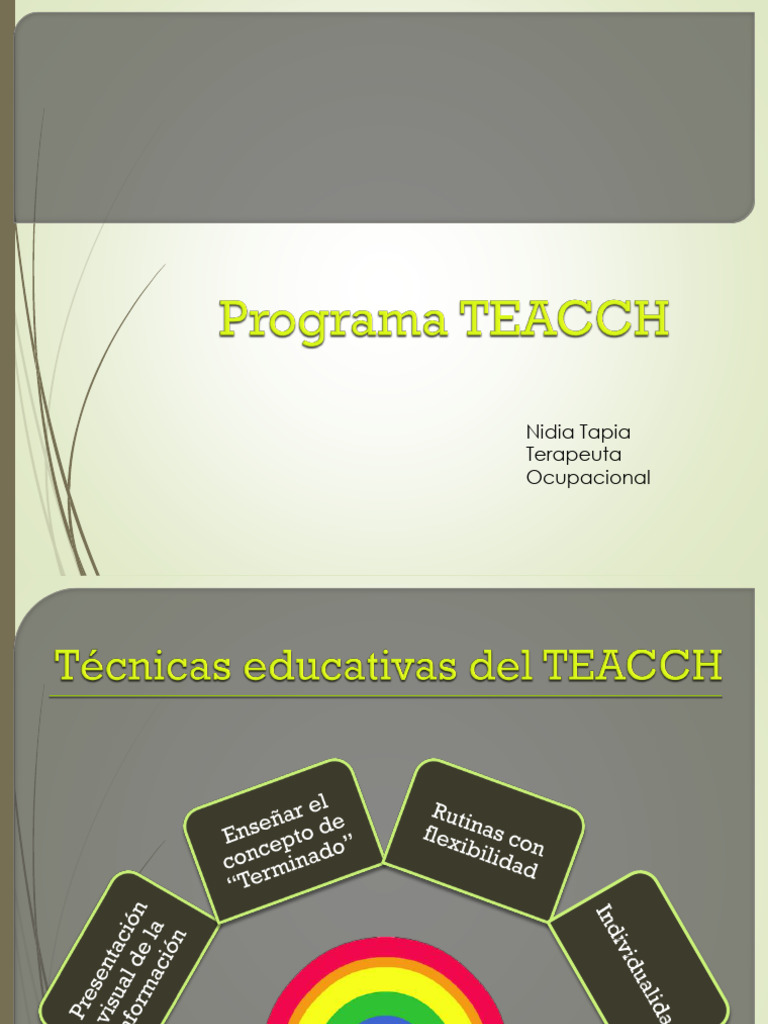 INTERVENCIÃ“N 6 TEACCH | PDF