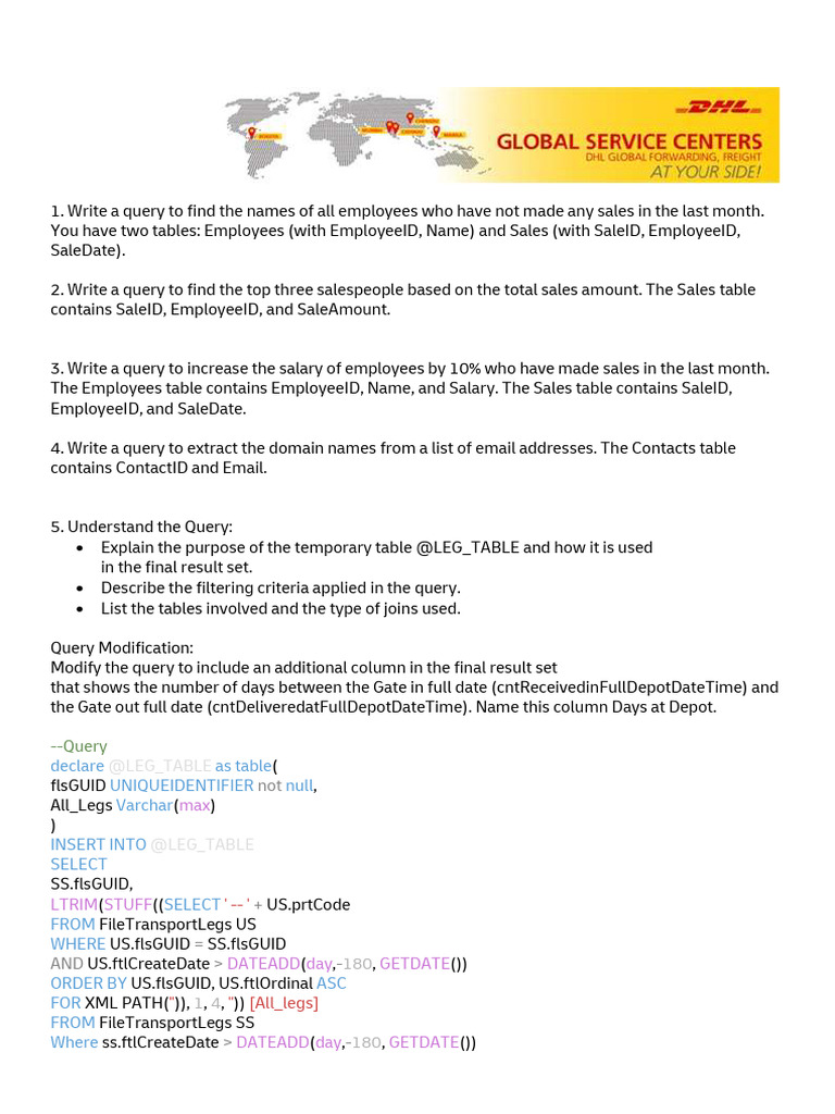 Sql Test Pdf