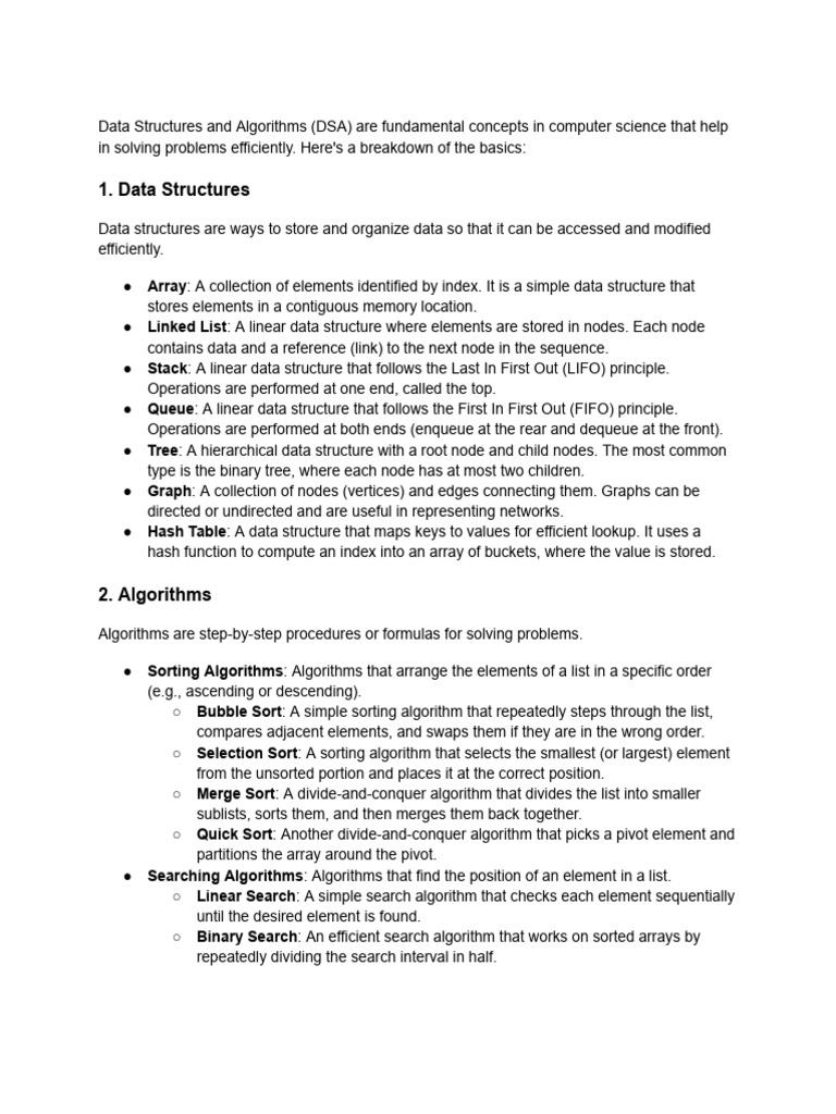 DSA Basics Upload | PDF