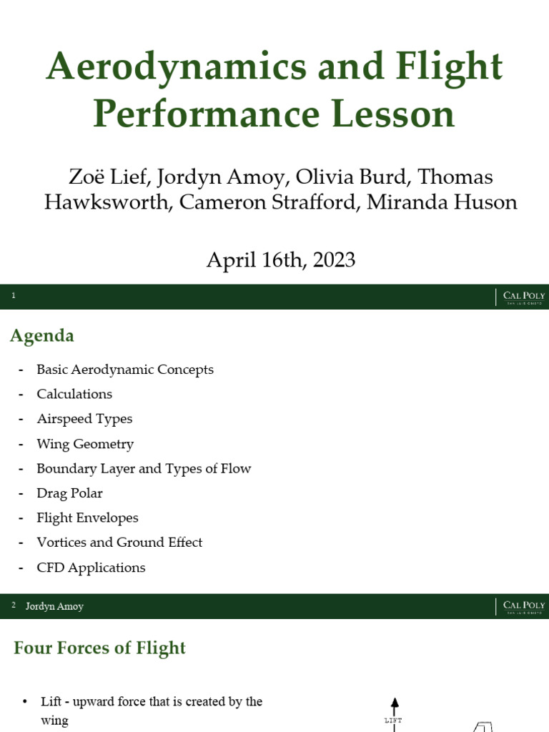 Aerodynamics - and - Flight Performance - Lesson | PDF | Drag (Physics ...