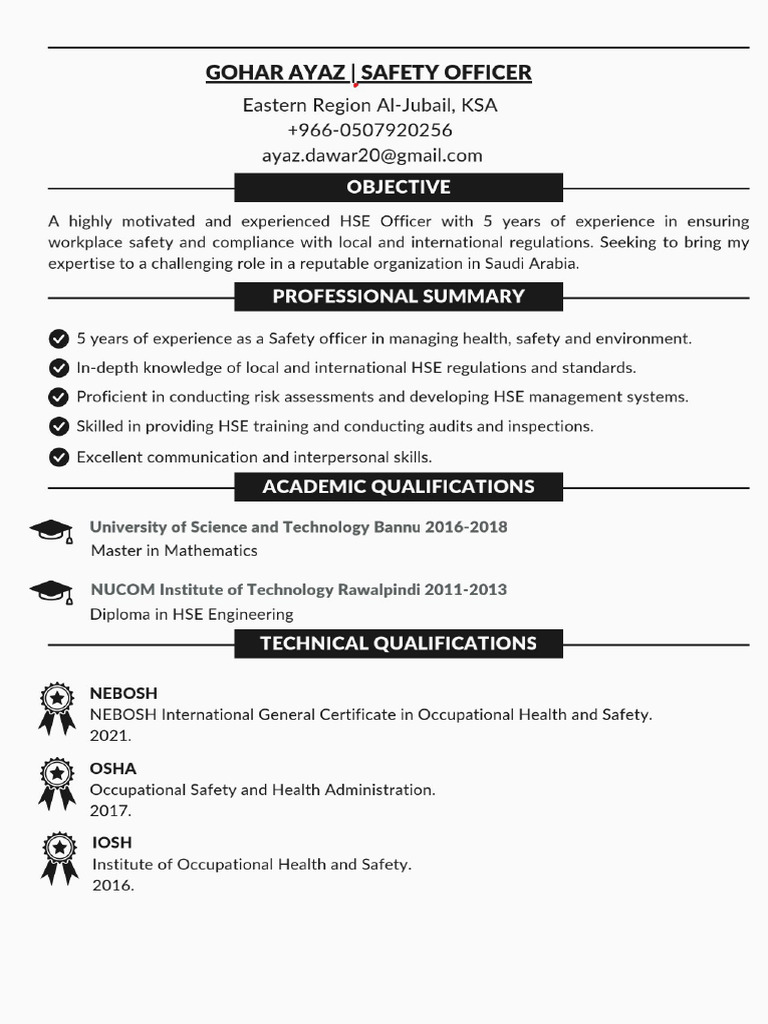 Gohar CV and Documents | PDF