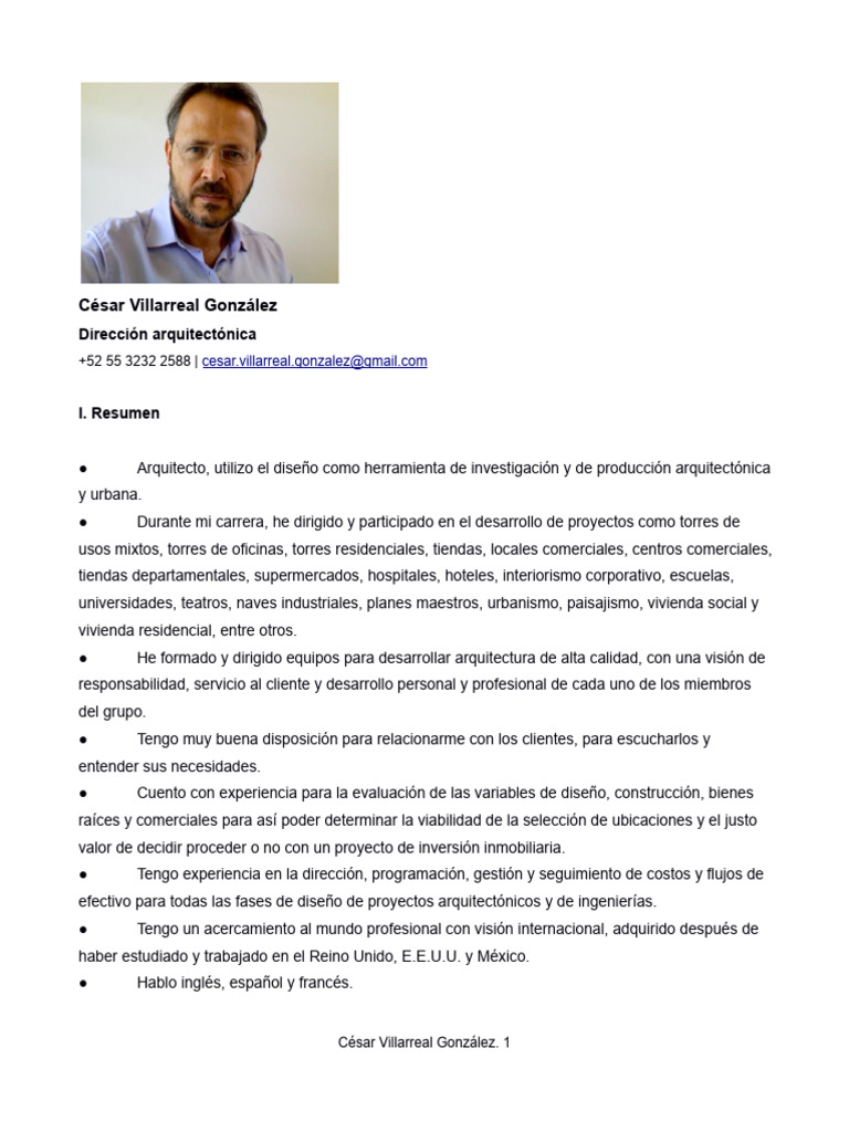 CV Cesar Villarreal Gonzalez | PDF