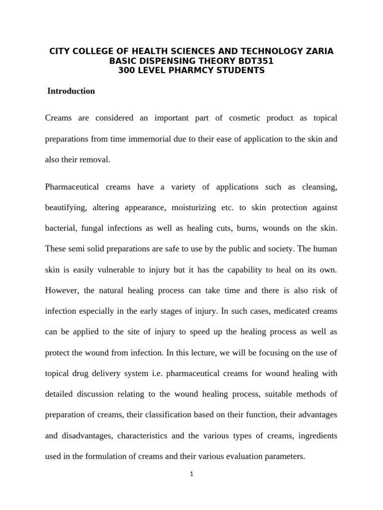Crem 1 | PDF | Topical Medication | Career & Growth