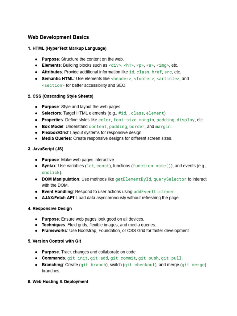 Web Development Basics | PDF | World Wide Web | Computers Web Development Basics | PDF | World Wide Web | Computers