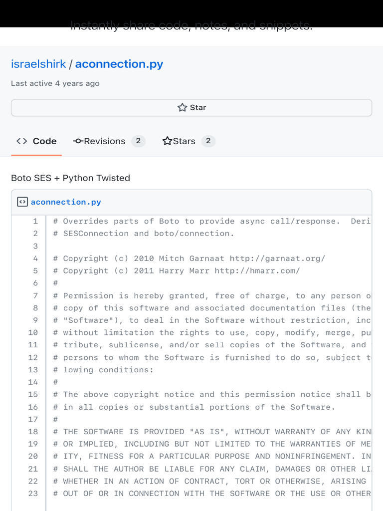 Boto SES + Python Twisted GitHub | PDF | Computer Programming | Software
