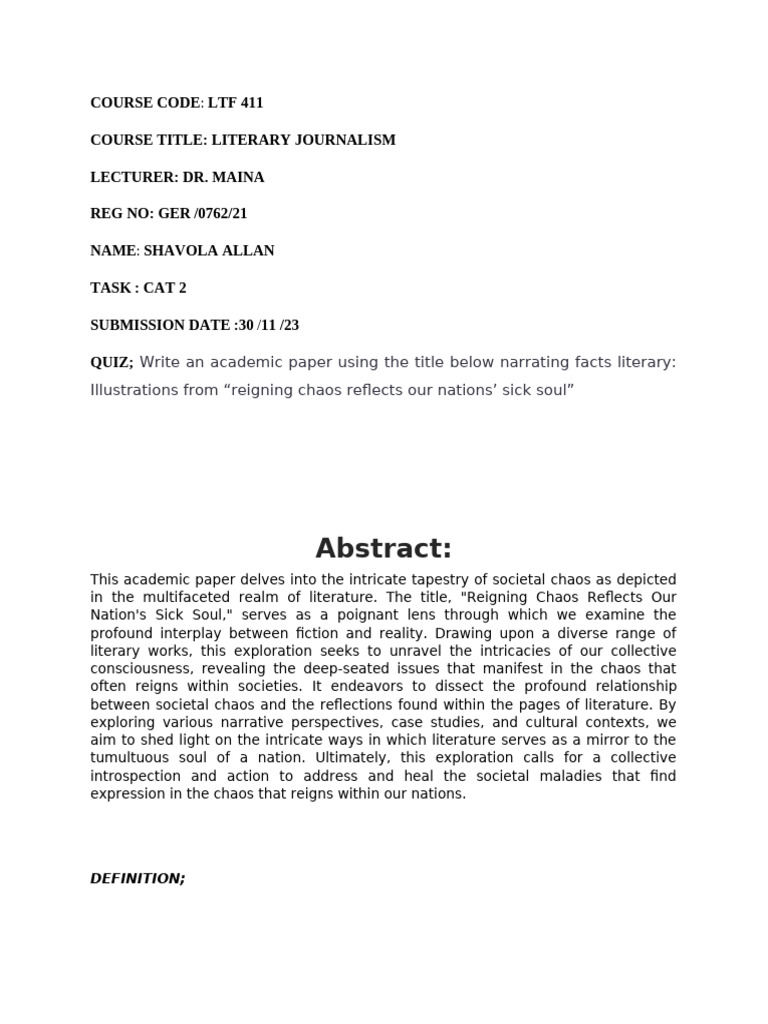 Term Paper | PDF