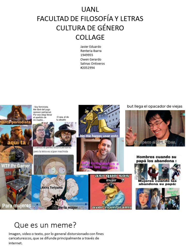 Collage Cultura de Género | PDF