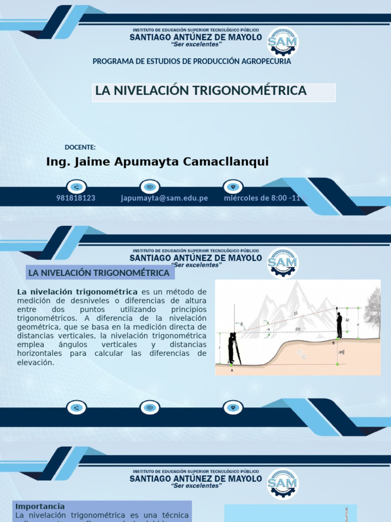 Nivelación Trigonométrica en Topografía | PDF | Topografía | Geodesia