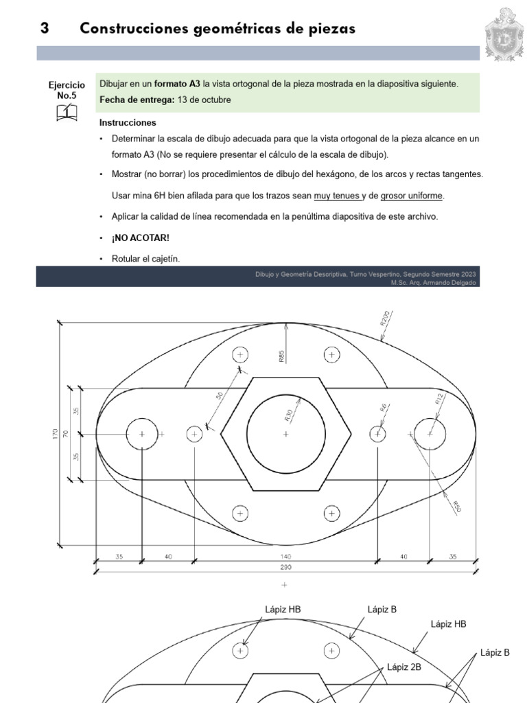 Ejercicio No.5_Vista Ortogonal de Una Pieza | PDF