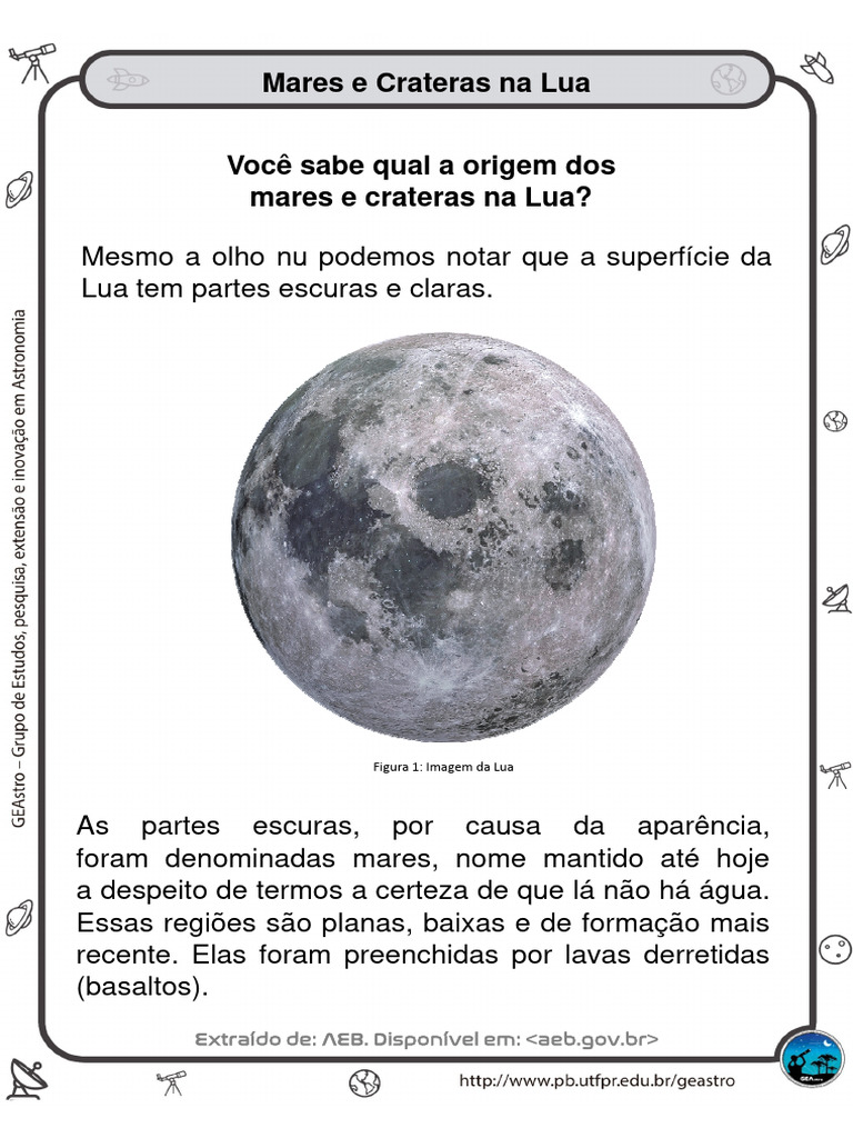 Mares e Crateras na Lua | PDF