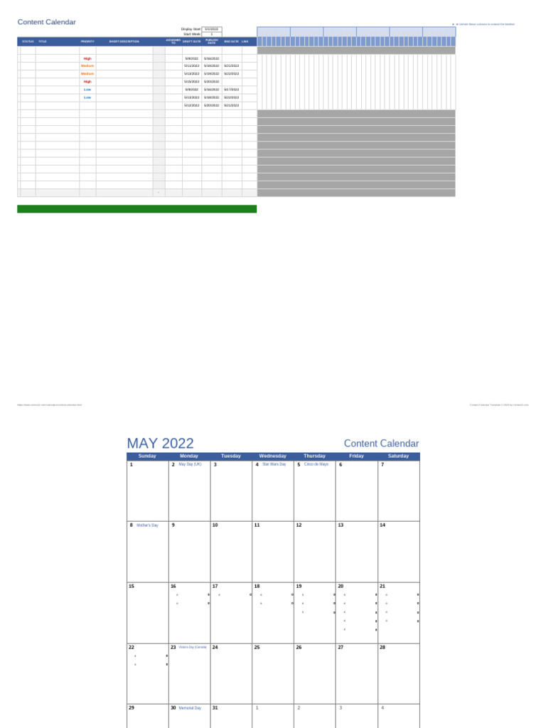 Content Calendar | PDF