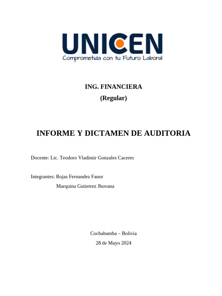 Informe de Auditoria 2024 | PDF