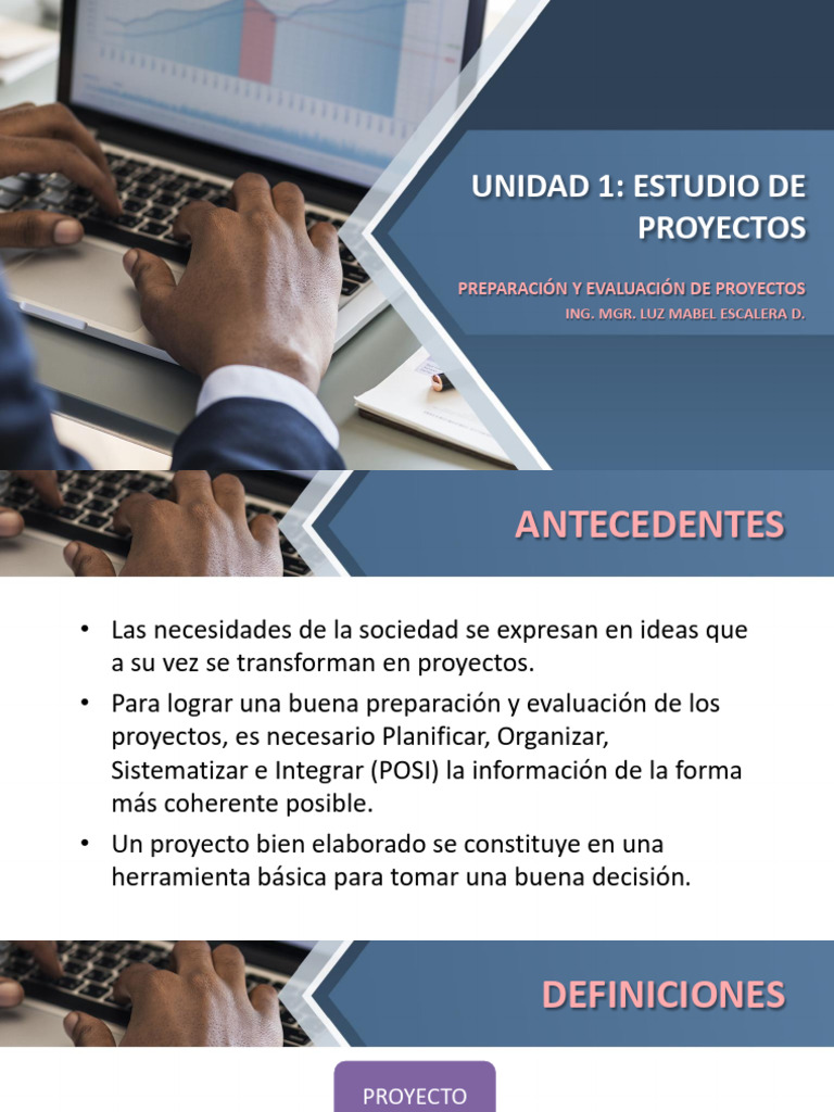 Unidad 1 - Estudio de Proyectos | PDF