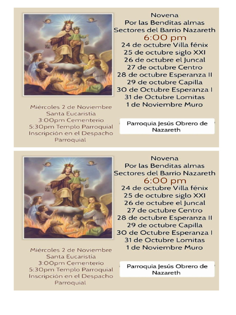 Novena de Las Benditas Almas | PDF