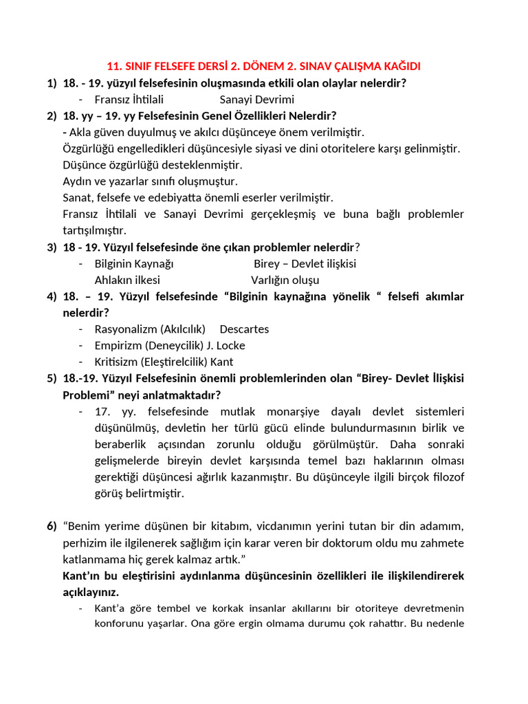Felsefe Çalışma | PDF