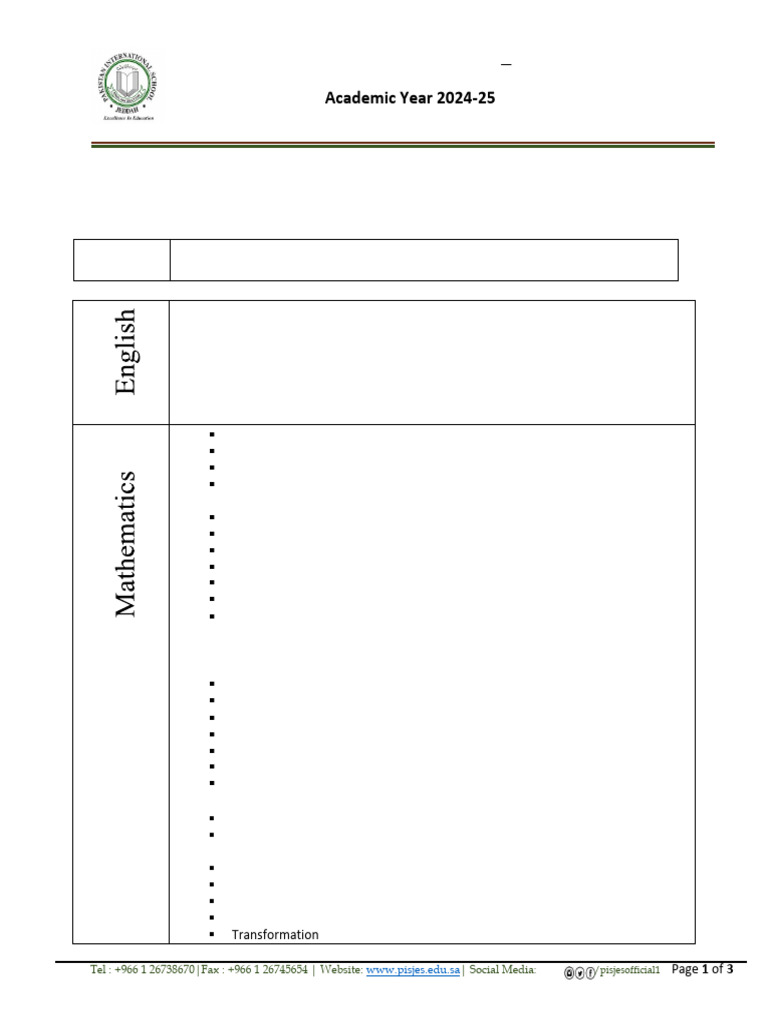 Y8 Entrance Outline 24 25 | PDF