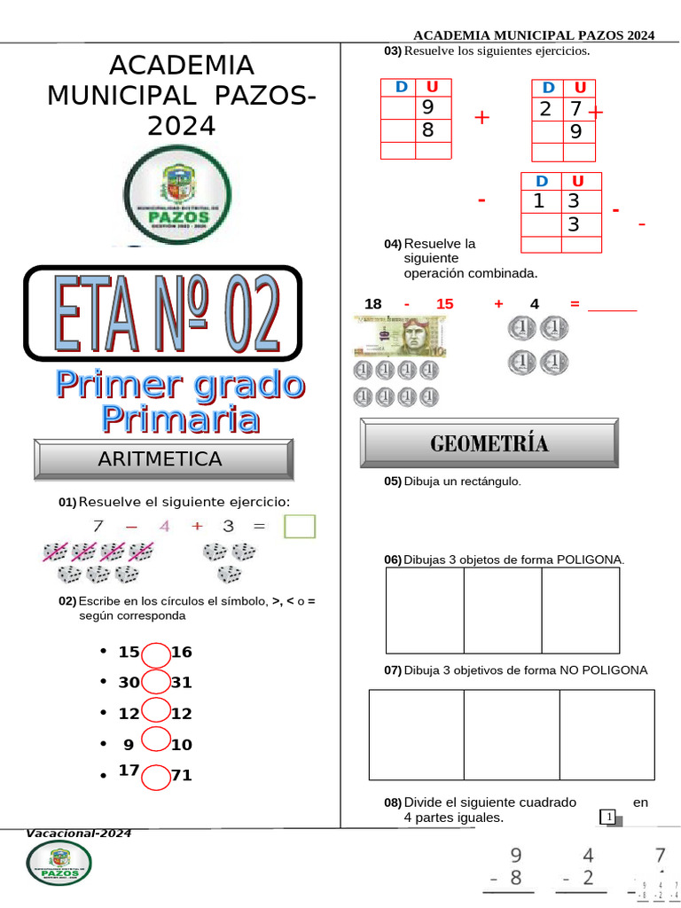 1ro-PRIMARIA ETA #02 | PDF