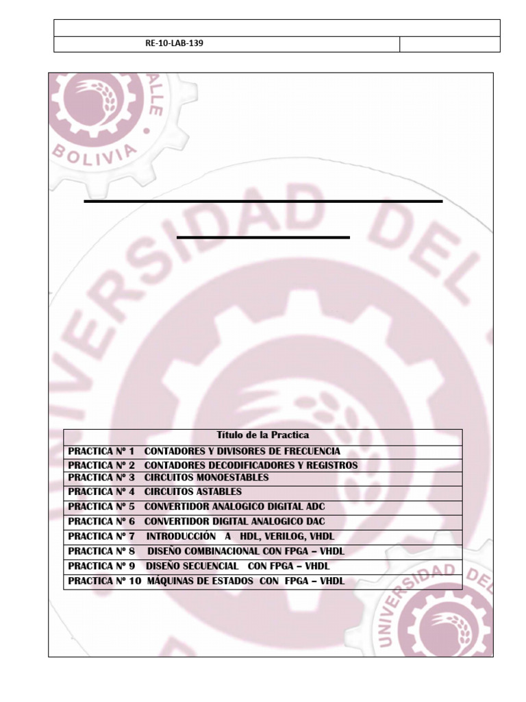 RE-10-LAB-139 SISTEMAS DIGITALES II v7 | PDF | Vhdl | Métodos y ...