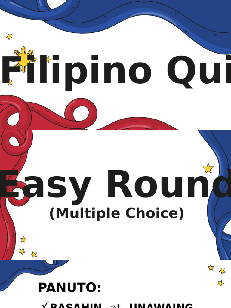 Qualifying Test For Filipino Quiz | PDF