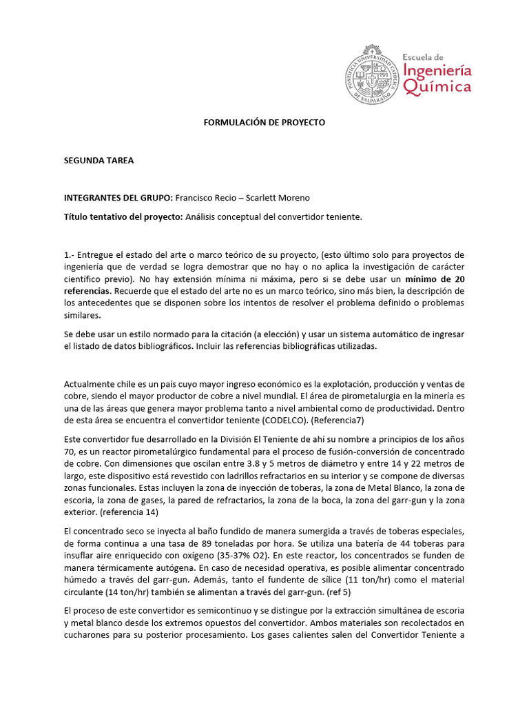 RUBRICA SEGUNDA TAREA-EIQ572-1s24 | PDF