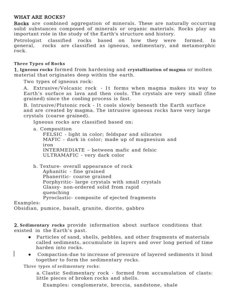 Grade 11 ROCKS | PDF