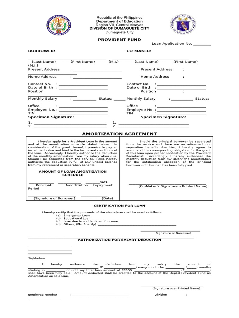 Provident Form | PDF
