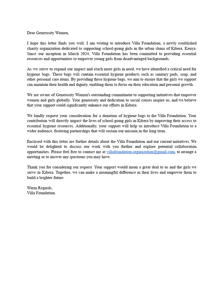 Dear Generosity Women | PDF