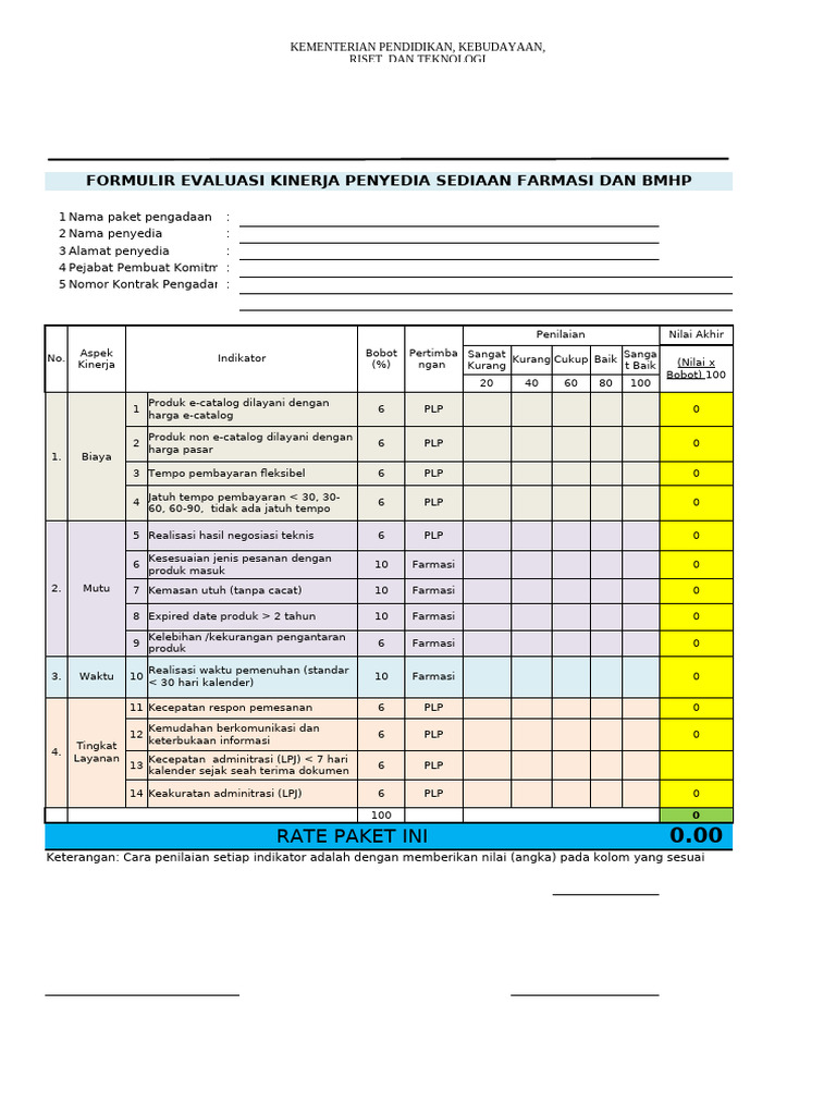 Evaluasi Penyedia | PDF