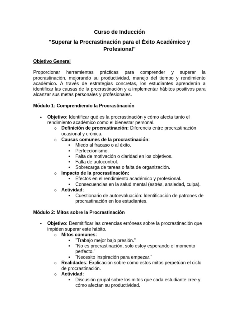 Curso de Inducción Plática | PDF