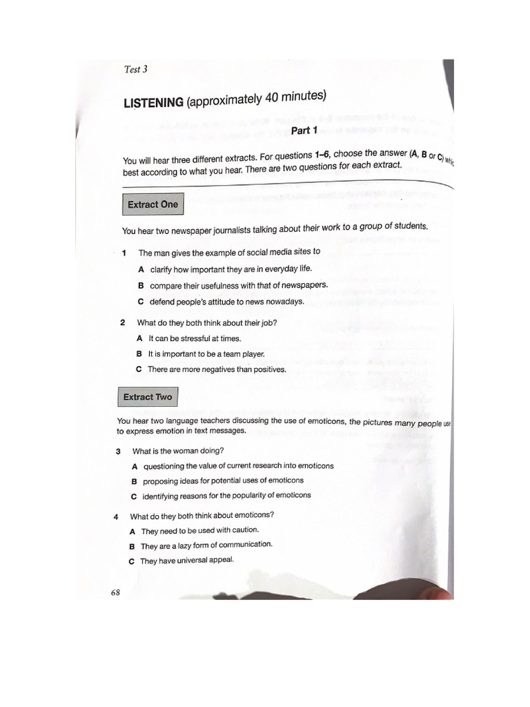 Cae Listening Test 3 Pdf
