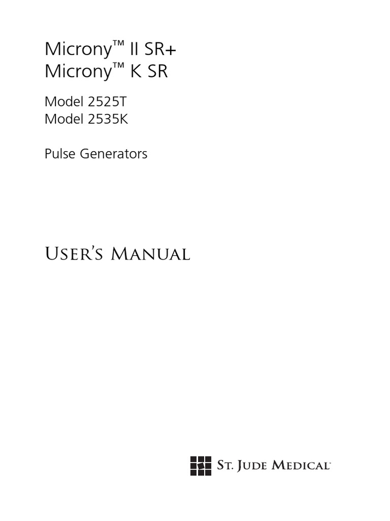 Microny Ii SR+ Microny KSR: User's Manual | PDF