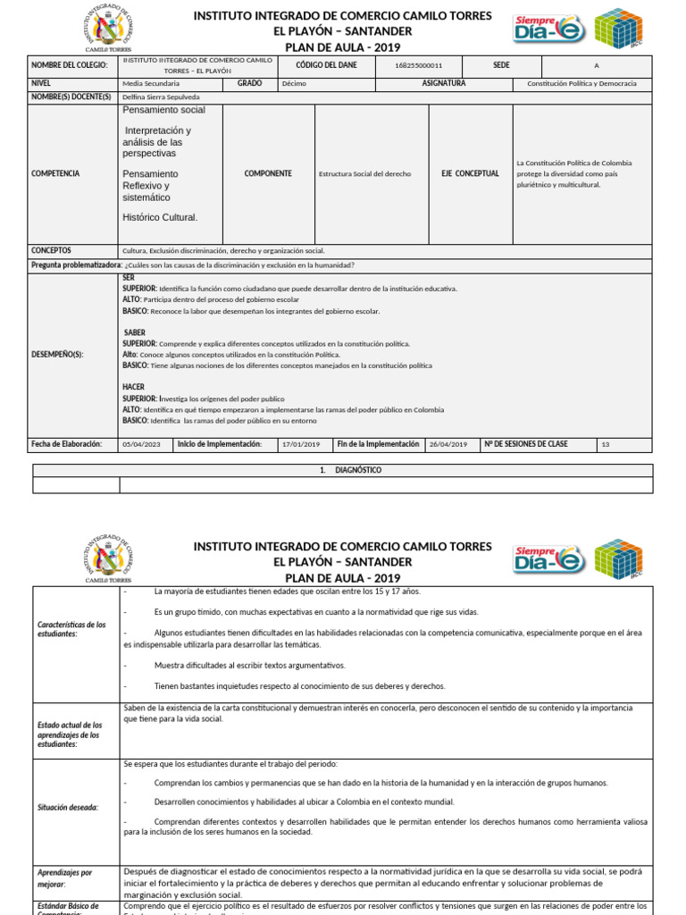 Constitución Política y Democracia 10 | PDF | Maestros | Ciencias sociales