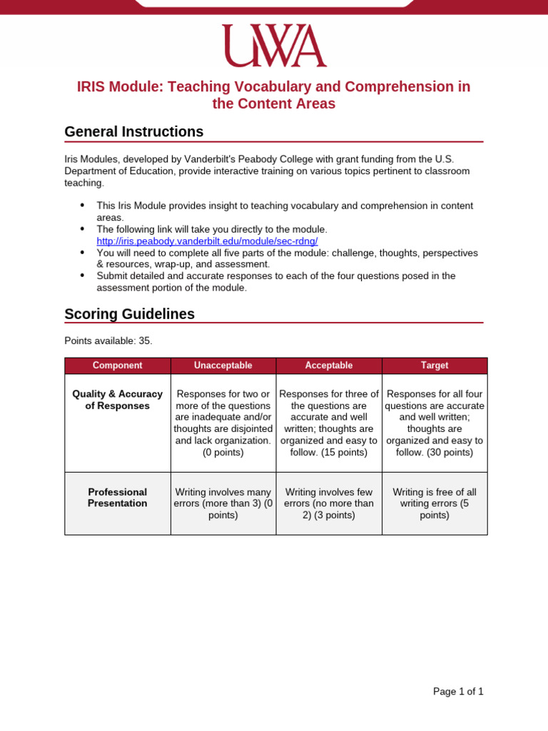 IRIS Module 1 (1) | PDF