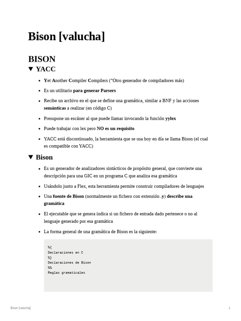 Bison - Breve Resumen | PDF