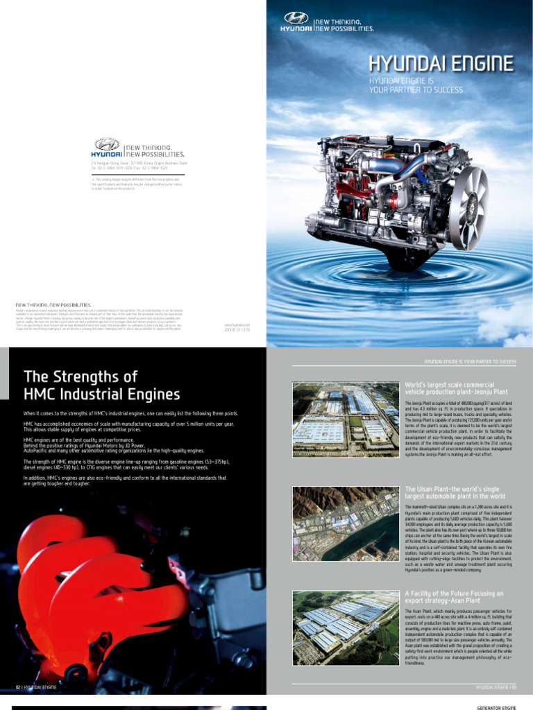 HYUNDAI INDUSTRIAL ENGINE CATALOG 2014 | PDF