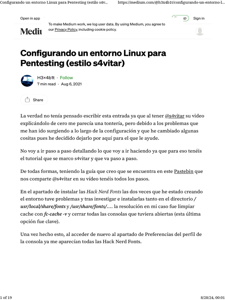 Configurando Un Entorno Linux para Pentesting (Estilo S4vitar) - by ...