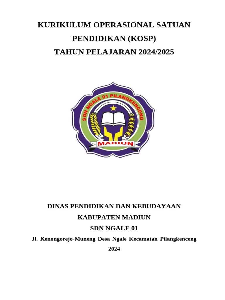 KOSP SDN Ngale 01 2024-2025 | PDF