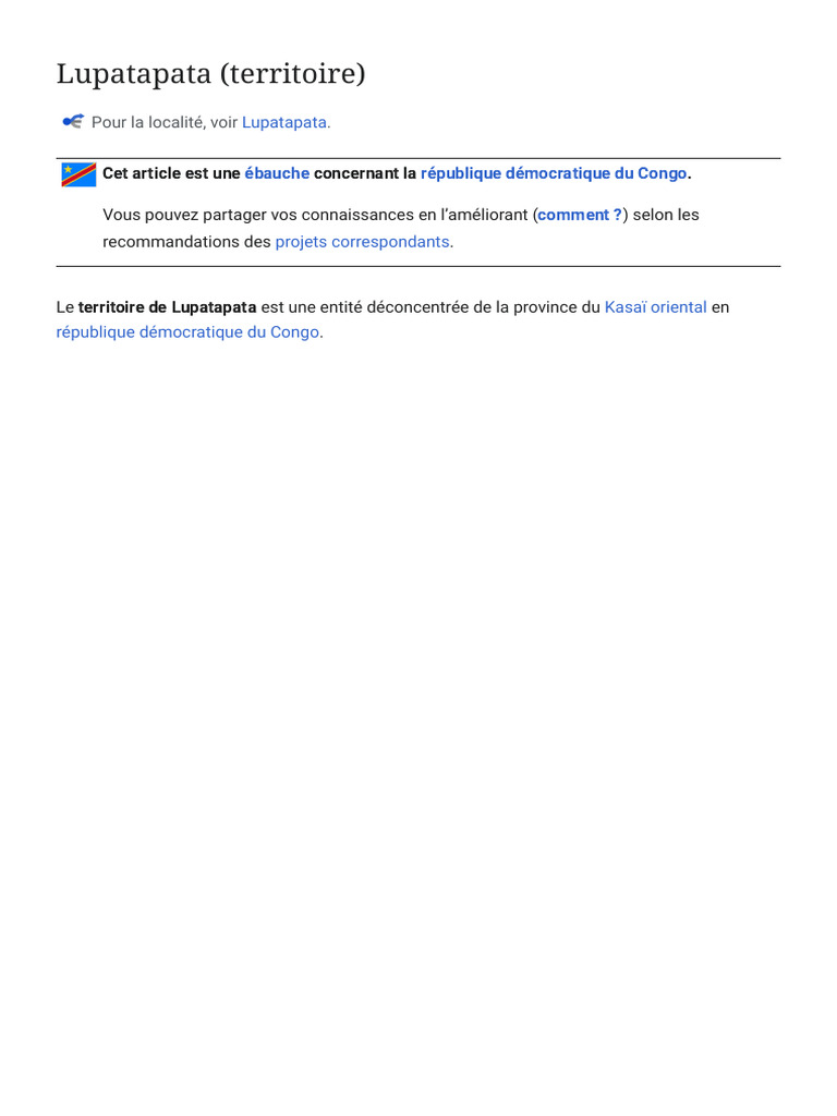 Lupatapata (Territoire) - Wikipédia | PDF